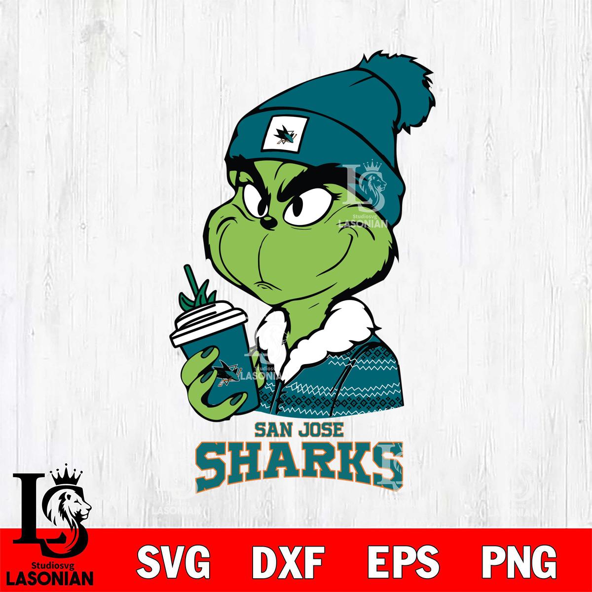 San Jose Sharks Boujee Grinch Christmas – lasoniansvg