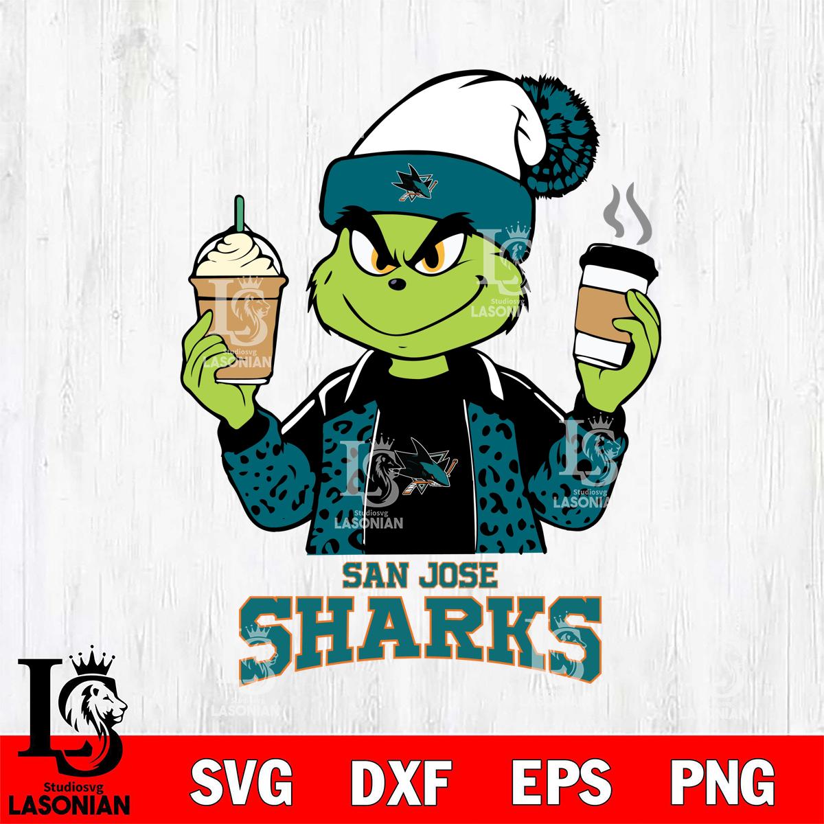 San Jose Sharks Grinch 2 coffee – lasoniansvg