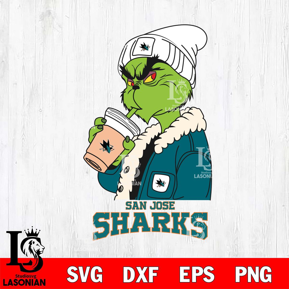 San Jose Sharks Grinch Bougie Football – lasoniansvg