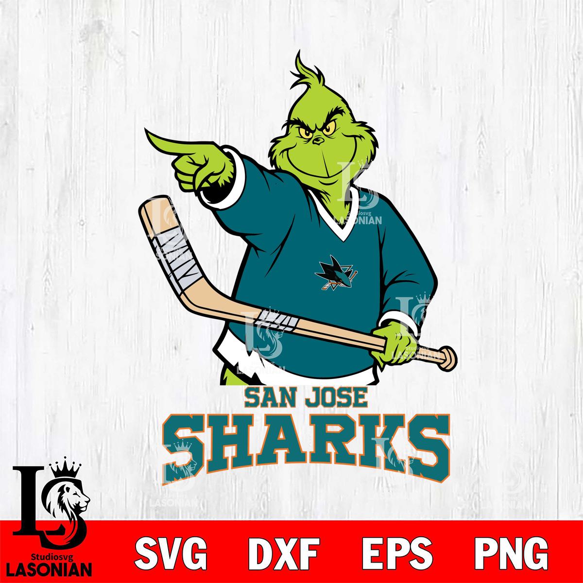 San Jose Sharks Grinch Hockey Look – lasoniansvg