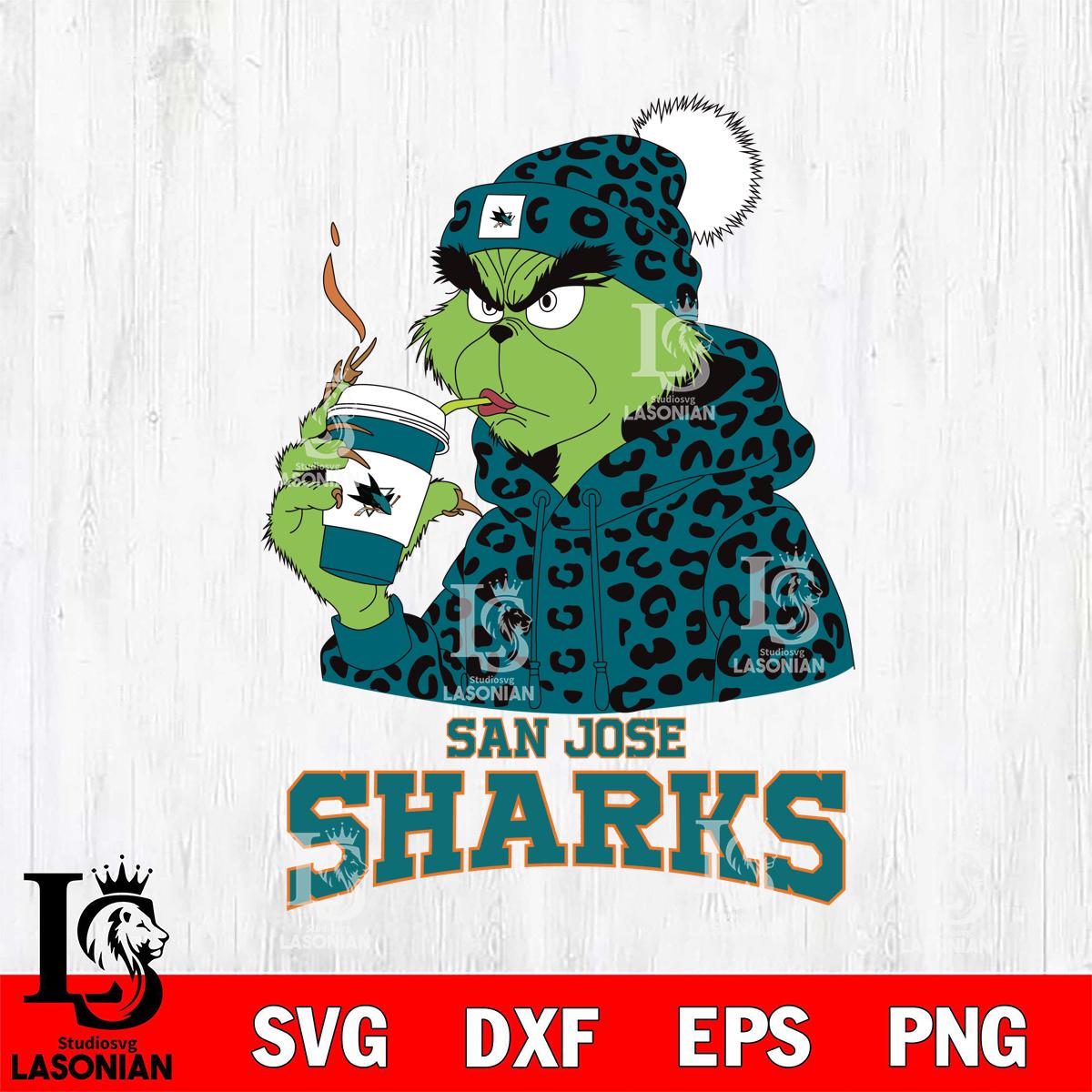San Jose Sharks Grinch Leopard Christmas – lasoniansvg