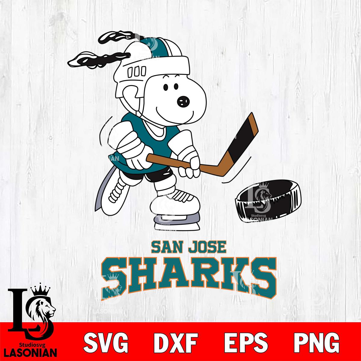 San Jose Sharks Snoopy Hockey – lasoniansvg