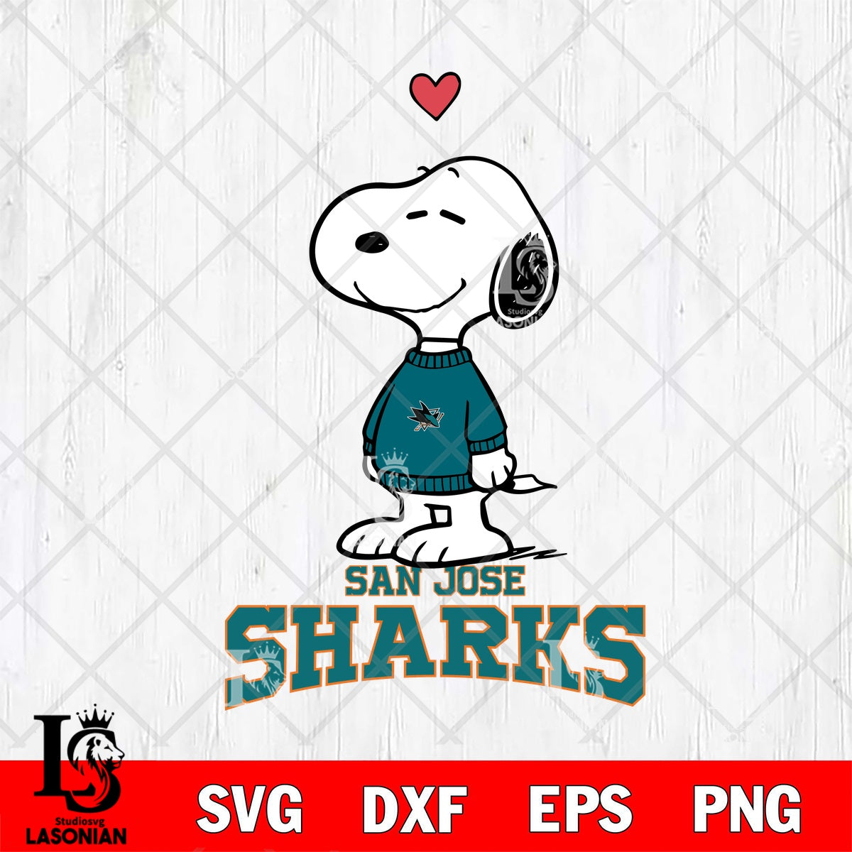 San Jose Sharks Snoopy football valentine File cut , Criucut ...