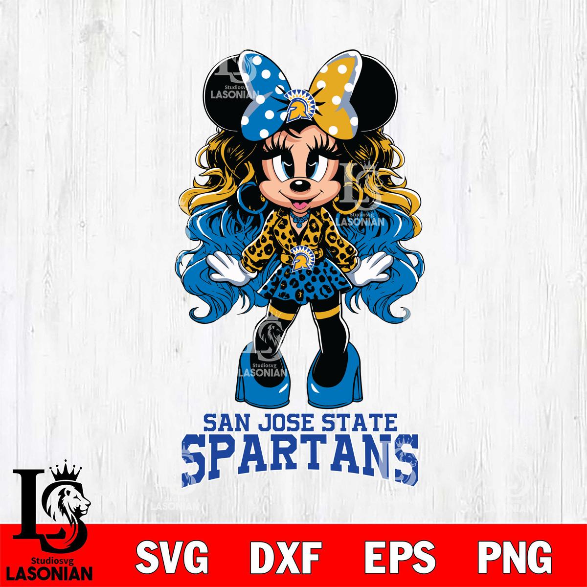 San José State Spartans Beauty Minnie Mouse – lasoniansvg