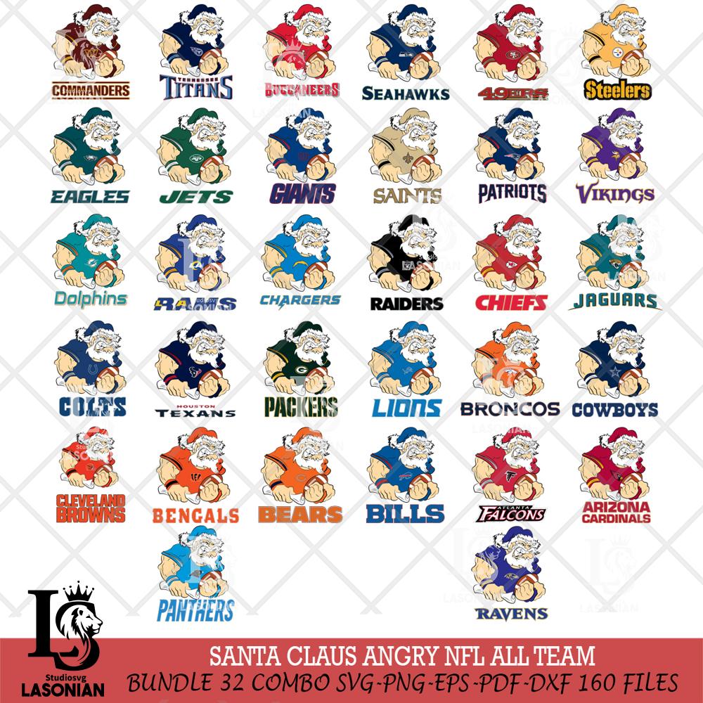 Santa Claus Angry NFL – lasoniansvg