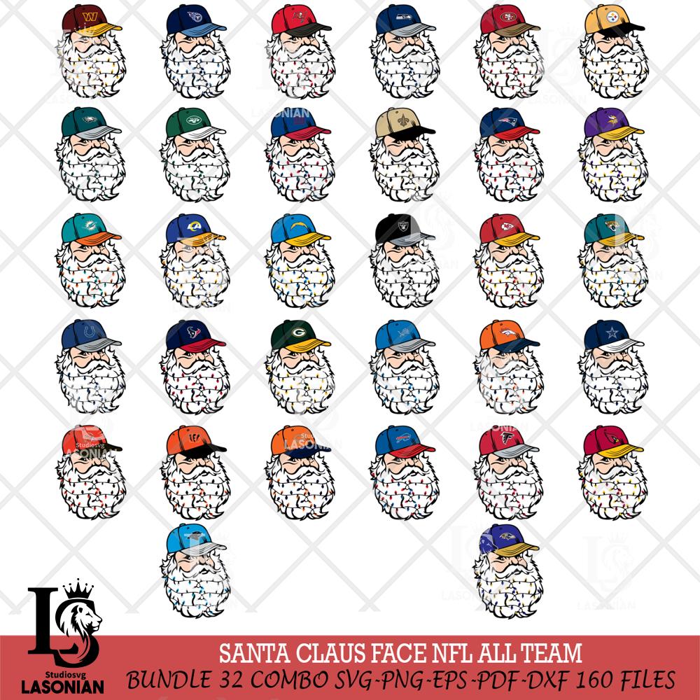 Santa Claus Face NFL – lasoniansvg