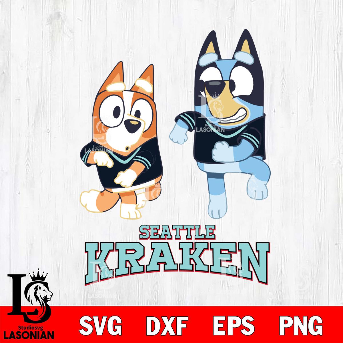 Seattle Kraken Bluey with Chilli Dance – lasoniansvg