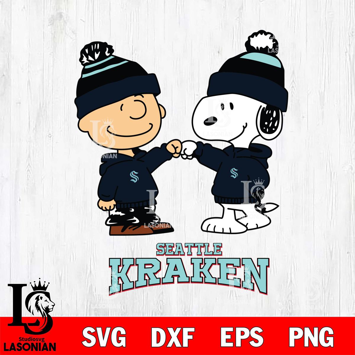 Seattle Kraken Snoopy and Charlie Brown Hockey Sport – lasoniansvg