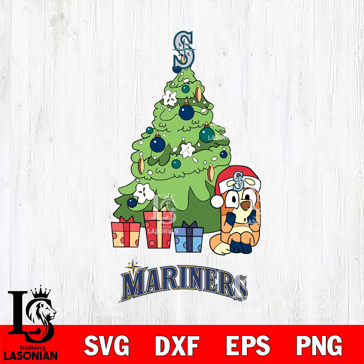 Seattle Mariners Bluey Chilli Christmas Tree – lasoniansvg