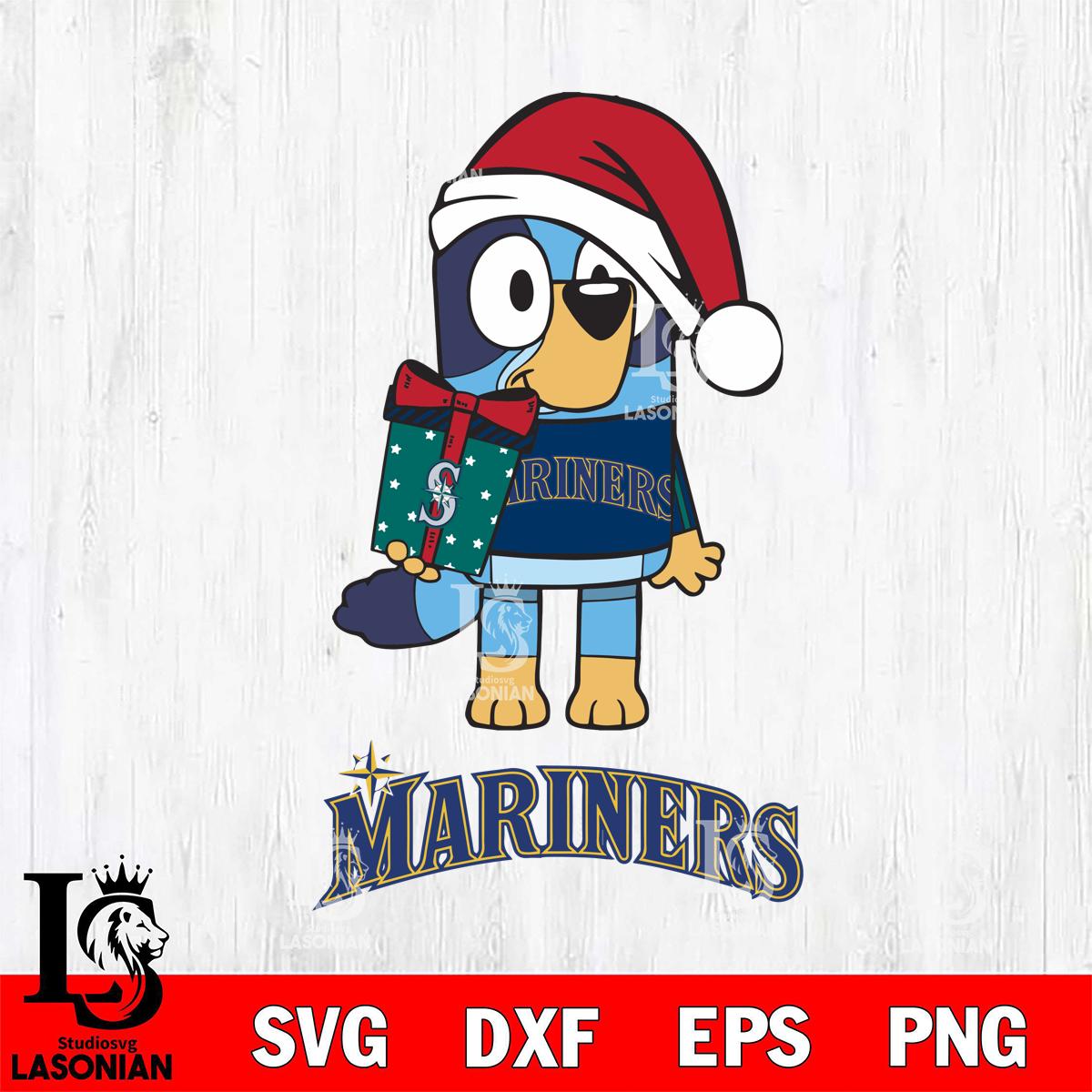 Seattle Mariners Bluey Christmas – lasoniansvg