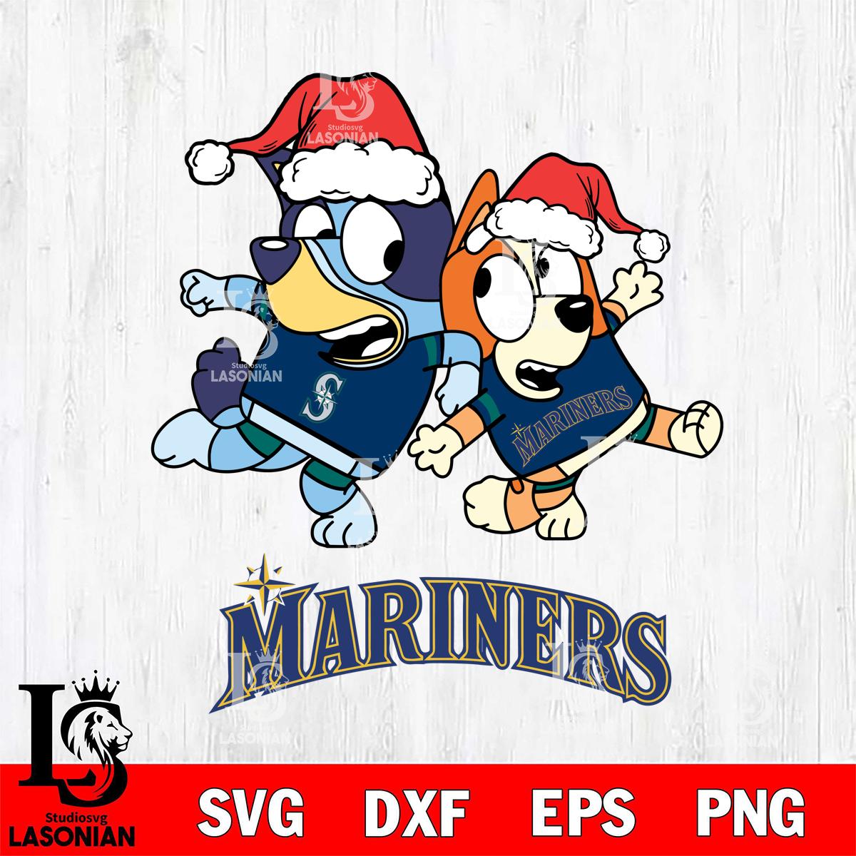 Seattle Mariners Bluey Christmas Holiday – lasoniansvg