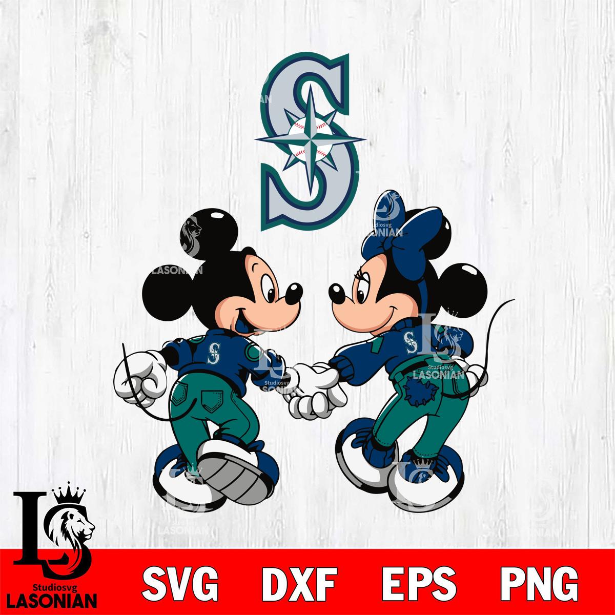 Seattle Mariners Fan Minnie And Mickey Love – lasoniansvg