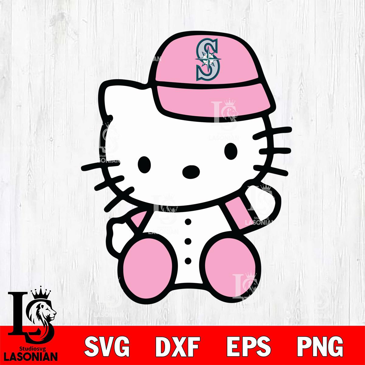 Seattle Mariners Hello Kitty Pink Baseball 5 – lasoniansvg