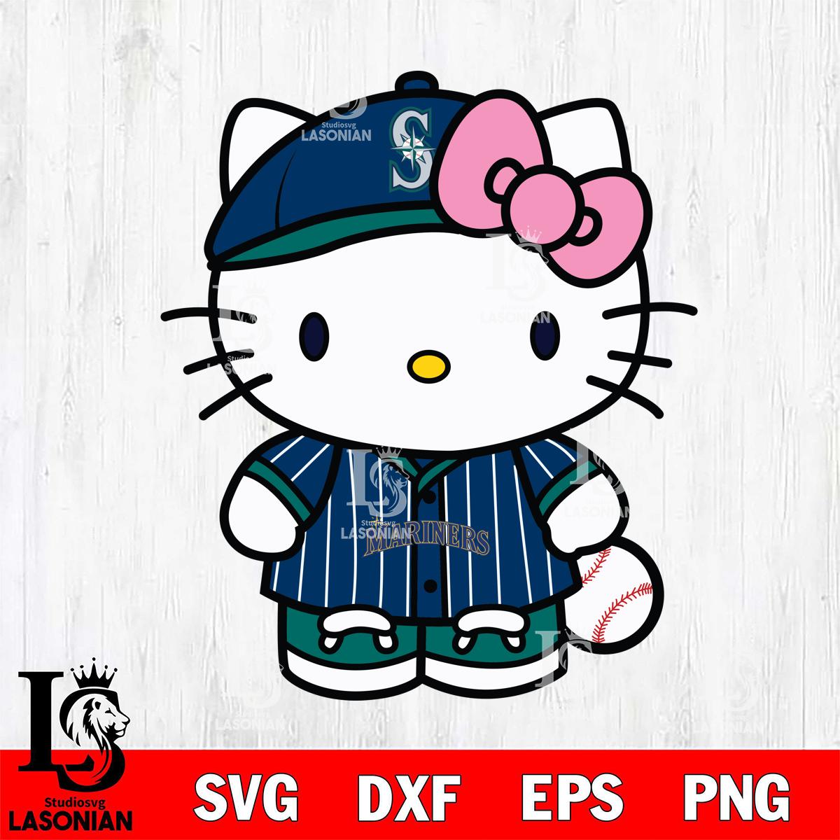Seattle Mariners Hello Kitty Pink Bow – lasoniansvg
