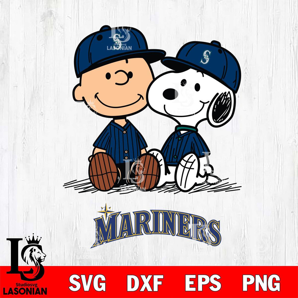 Seattle Mariners snoopy and charlie brown sit baseball – lasoniansvg