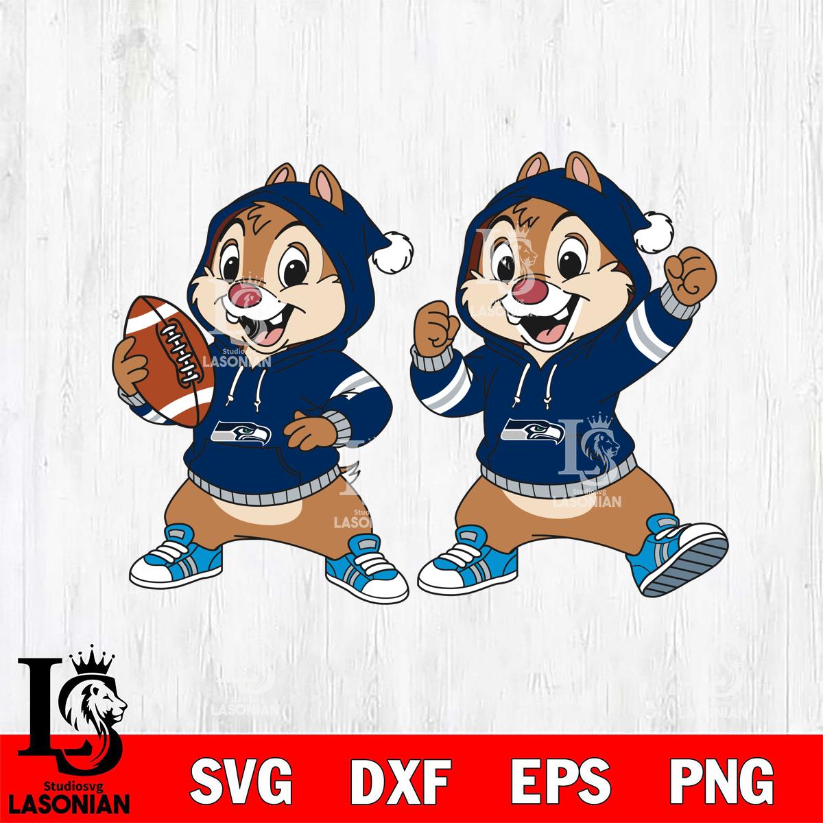 Seattle Seahawks Chip và Dale Football – lasoniansvg
