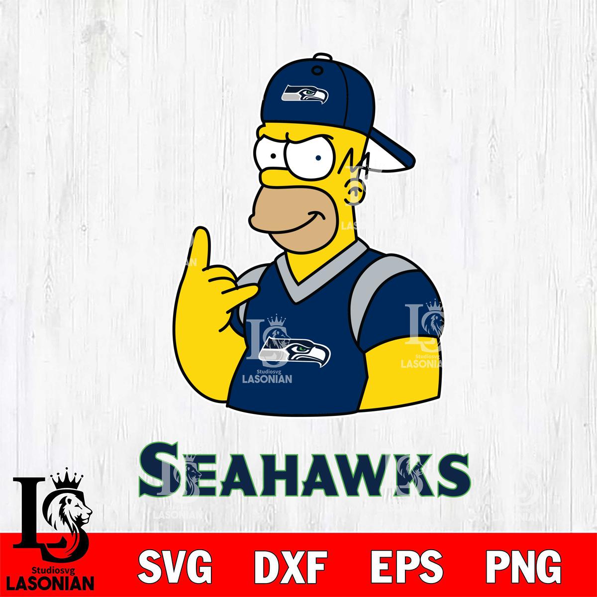 Seattle Seahawks Homer Simpson Football – lasoniansvg
