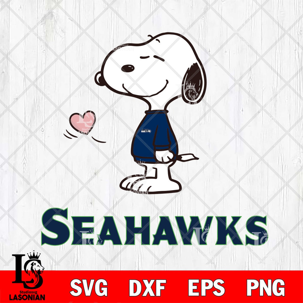 Seattle Seahawks Love Snoopy Valentine Digital Download, NFL SVG DXF ...