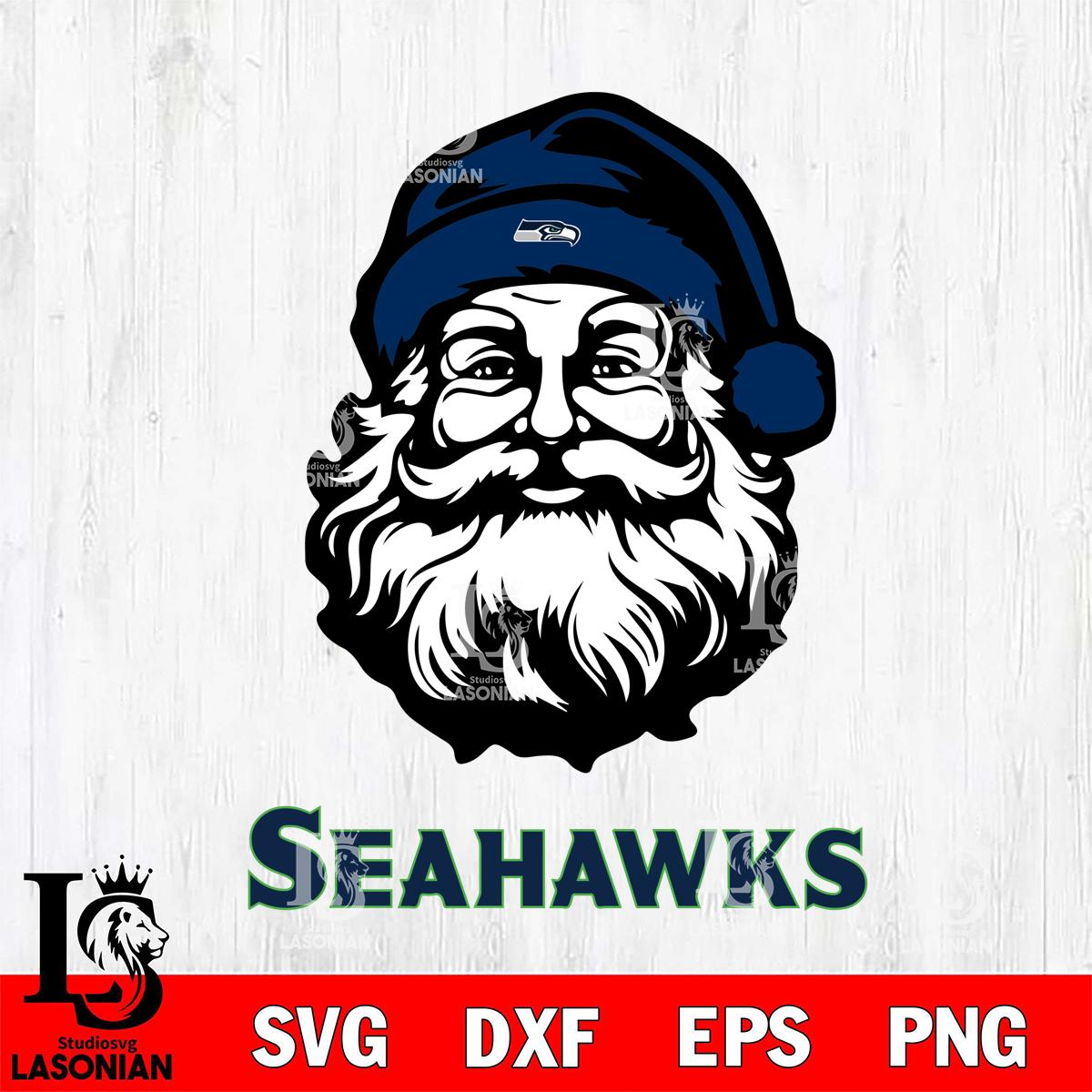 Seattle Seahawks Santa Claus Christmas – lasoniansvg