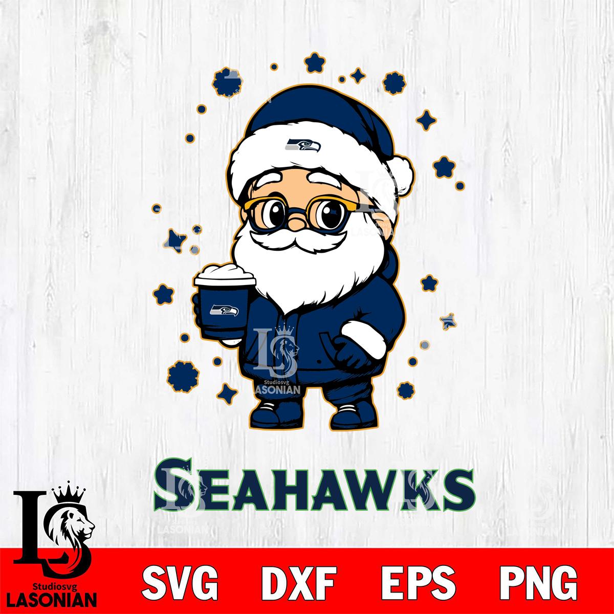 Seattle Seahawks Santa Claus Coffe – lasoniansvg