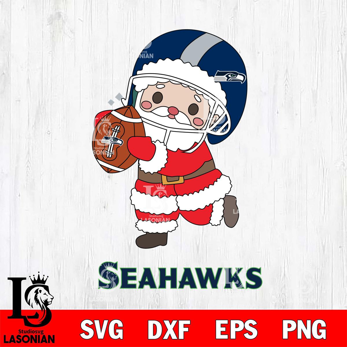 Seattle Seahawks Santa Claus Cute – lasoniansvg