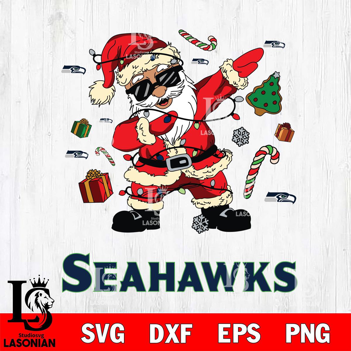Seattle Seahawks Santa Claus Football – lasoniansvg