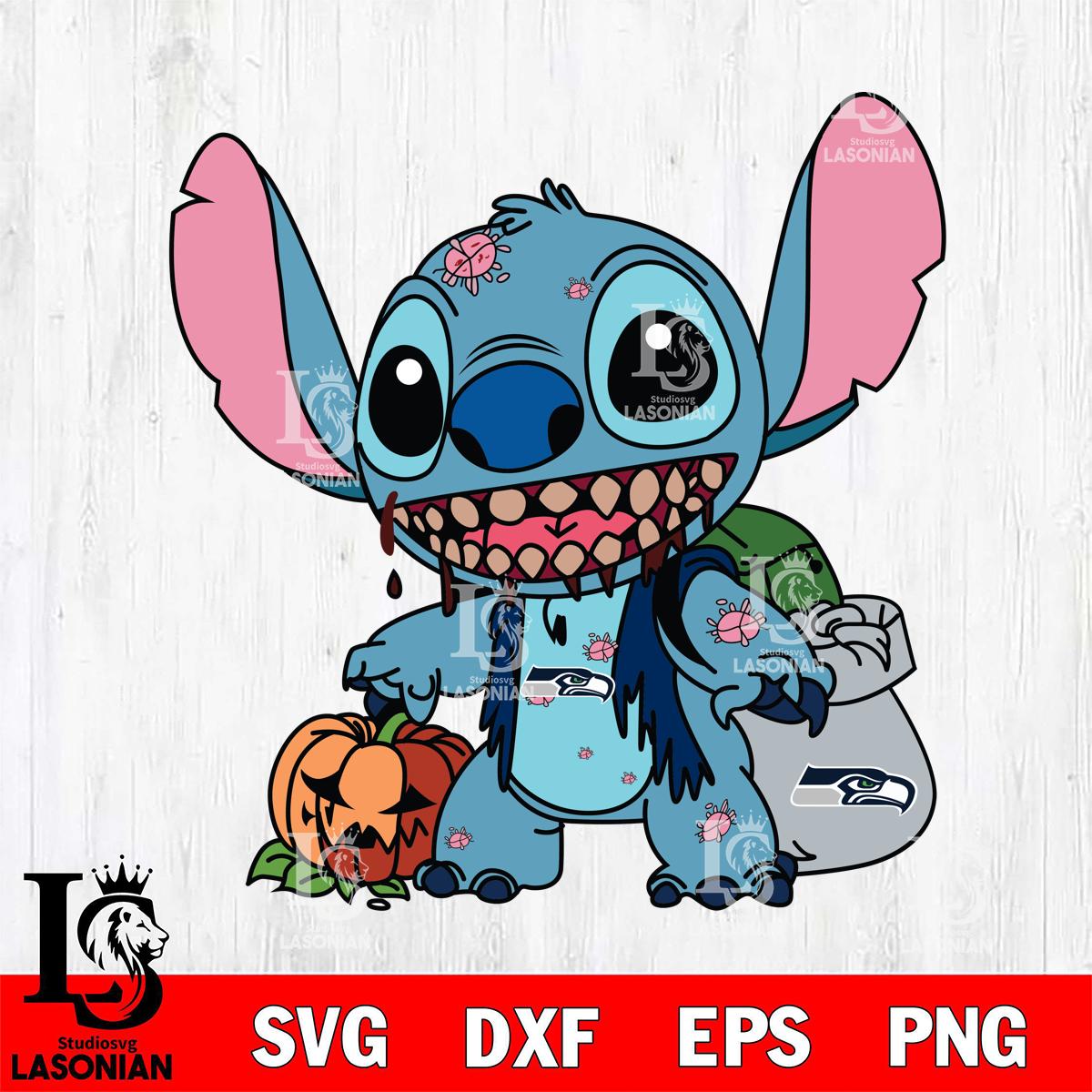 Seattle Seahawks Stitch Zombie Football – lasoniansvg