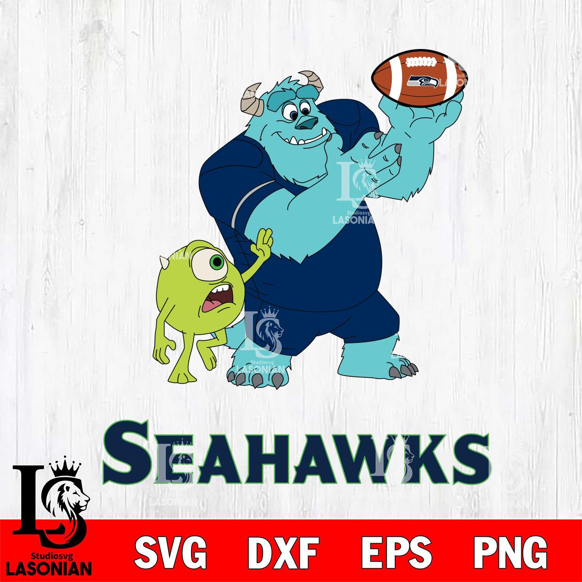 Seattle Seahawks Sully & Mike Football – lasoniansvg