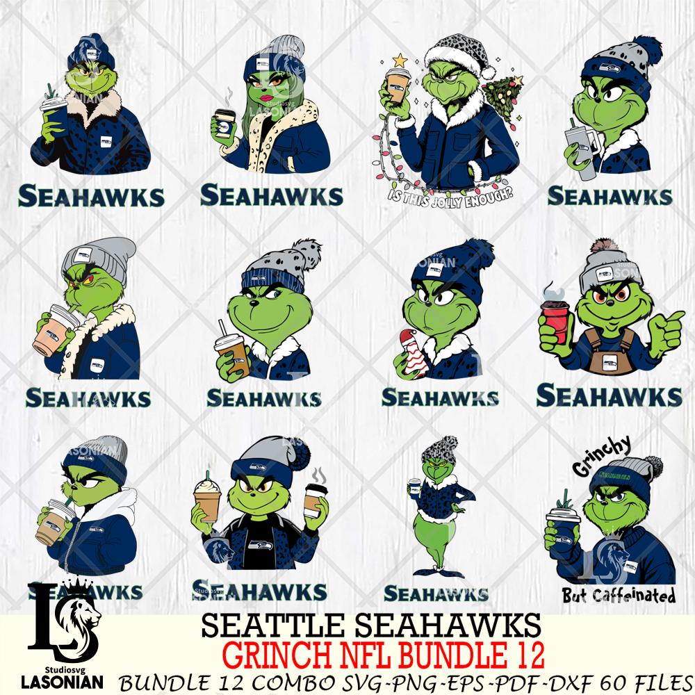 Seattle Seahawks Grinch NFL Bundle 12 SVG – lasoniansvg