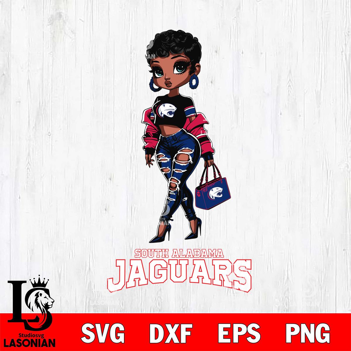 South Alabama Jaguars Beautiful Black Fan Girl – lasoniansvg
