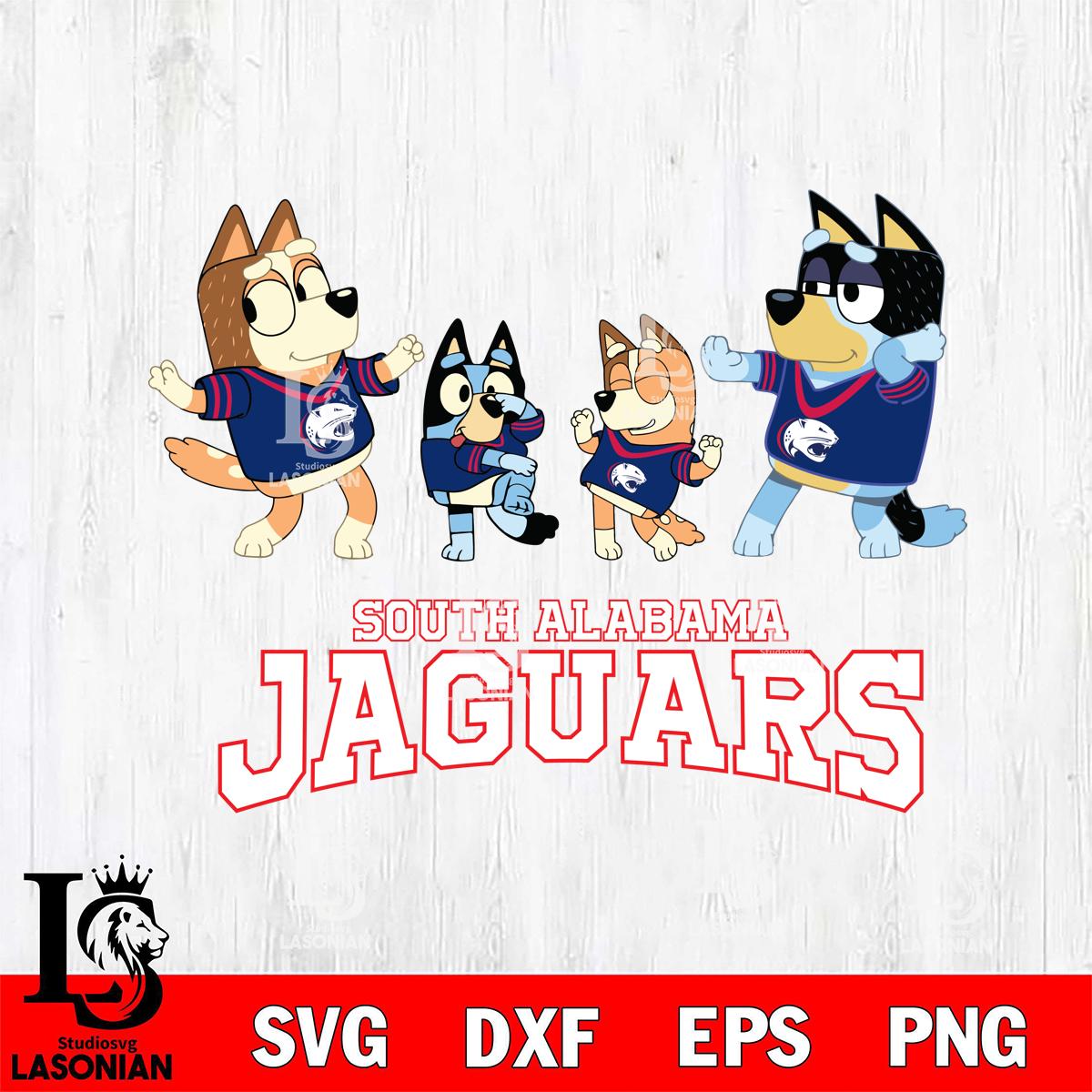 South Alabama Jaguars Bluey Dance Squats – lasoniansvg