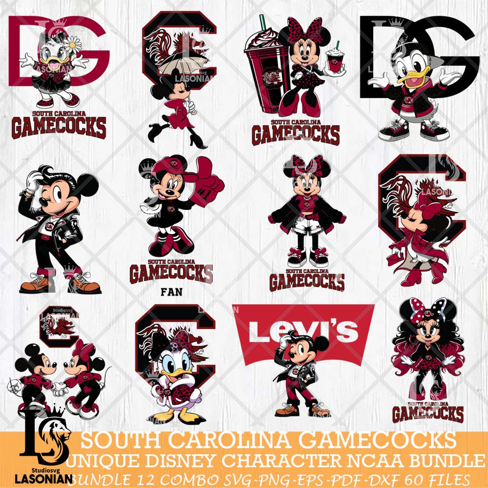 South Carolina Gamecocks Disney character NCAA Bundle 12 – lasoniansvg