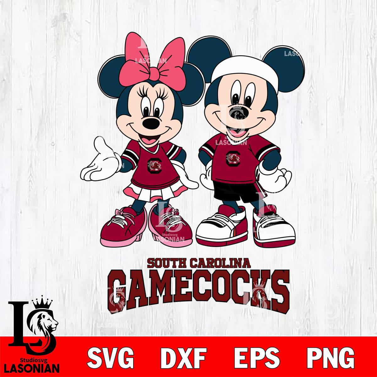 South Carolina Gamecocks Mickey And Minnie Football – lasoniansvg