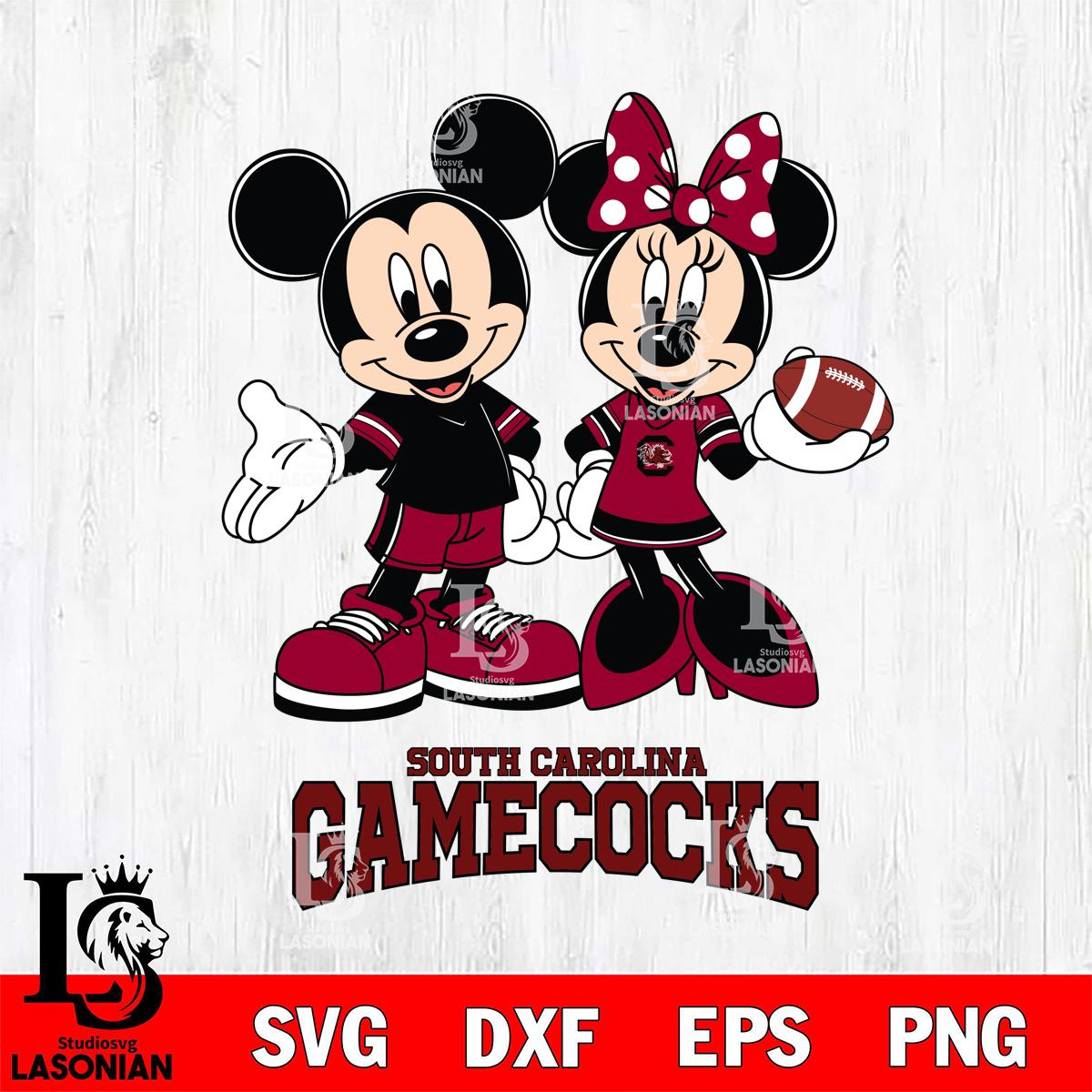 South Carolina Gamecocks Mickey Minnie Football – lasoniansvg