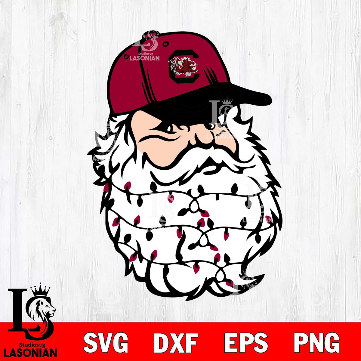 South Carolina Gamecocks Santa Claus Face – lasoniansvg