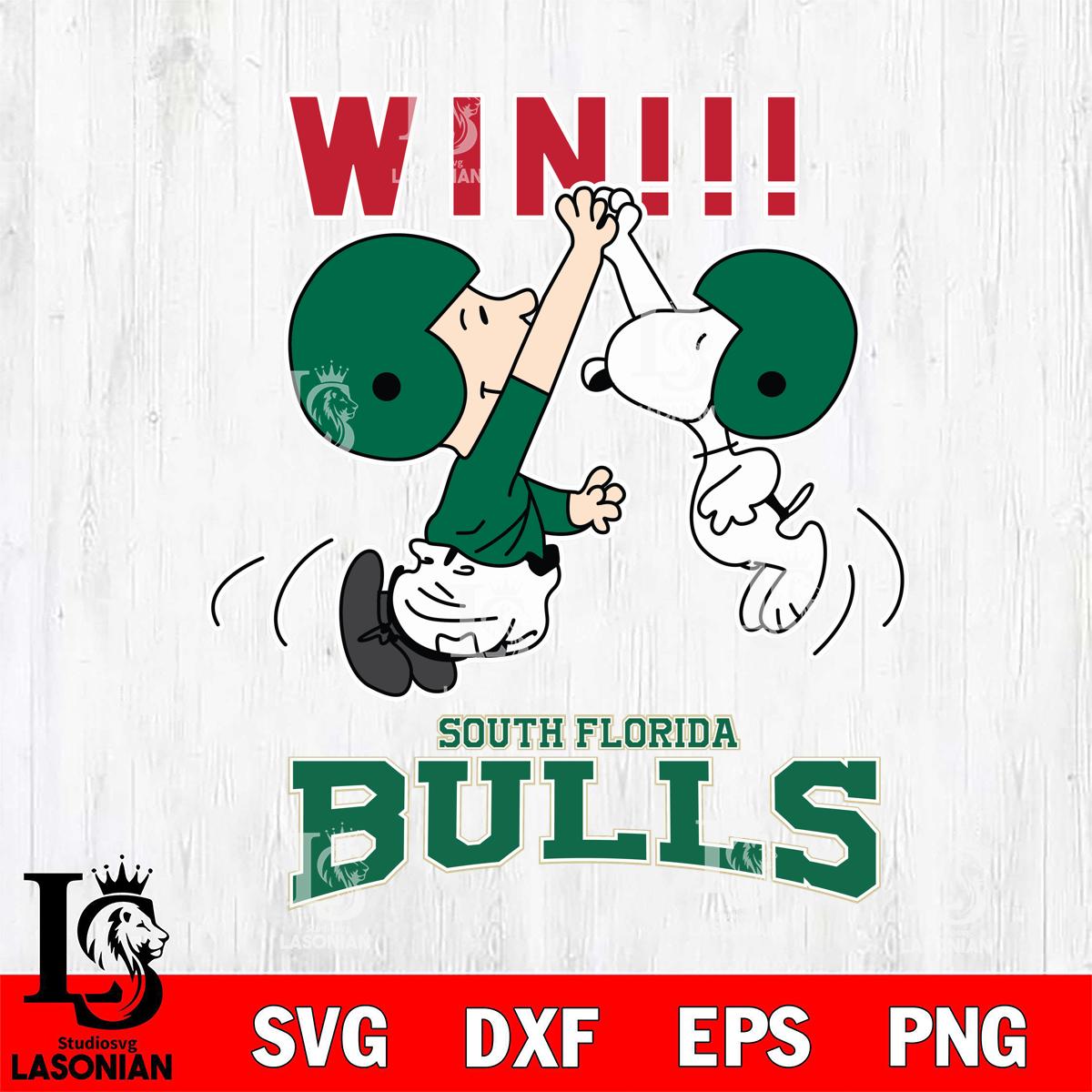 South Florida Bulls Charlie Brown and Snoopy Win – lasoniansvg