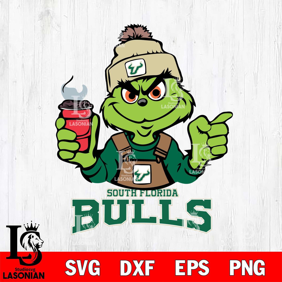 South Florida Bulls Grinch with coffee – lasoniansvg