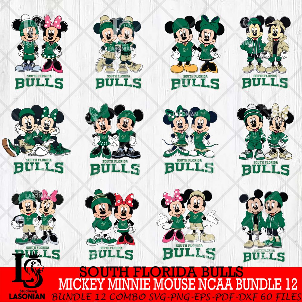 South Florida Bulls Mickey Minnie Mouse NCAA Bundle 12 – lasoniansvg