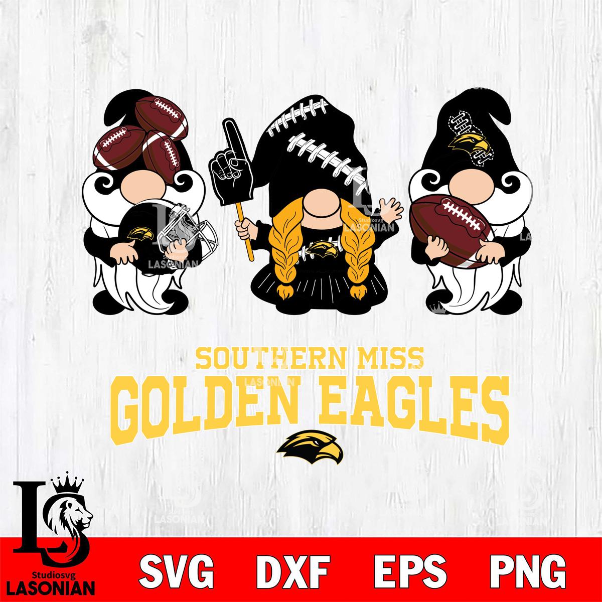 Southern Miss Golden Eagles 3 Gnomes Football – lasoniansvg