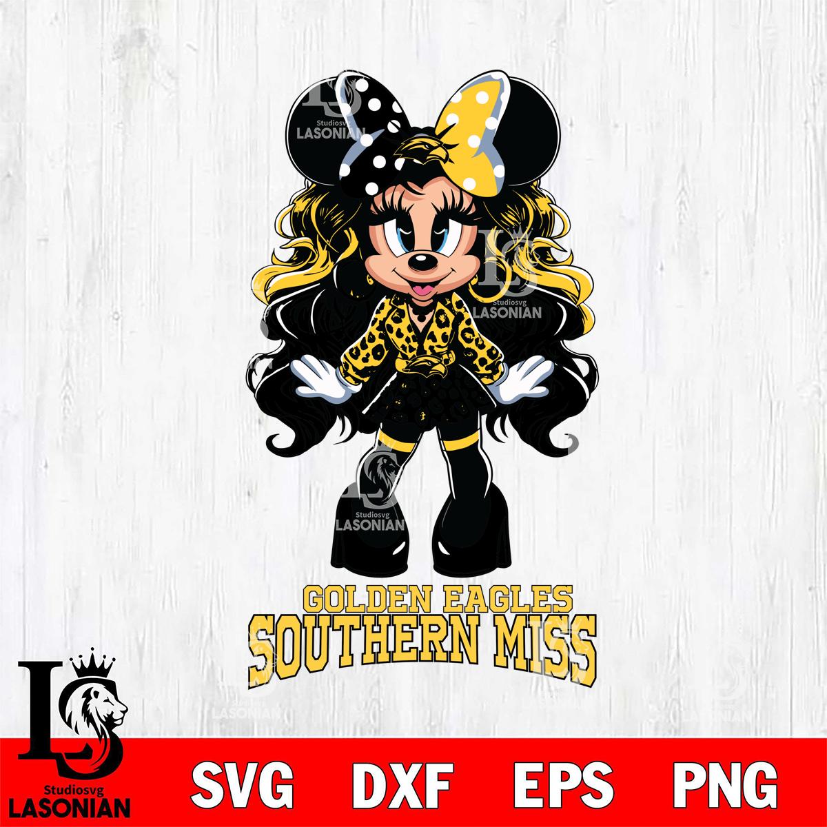 Southern Miss Golden Eagles Beauty Minnie Mouse – lasoniansvg