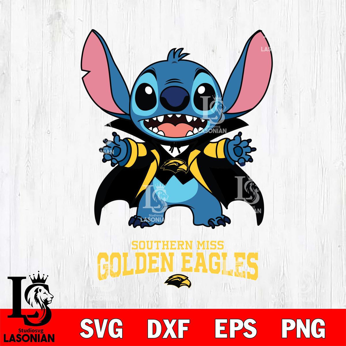Southern Miss Golden Eagles Stitch Vampire halloween – lasoniansvg