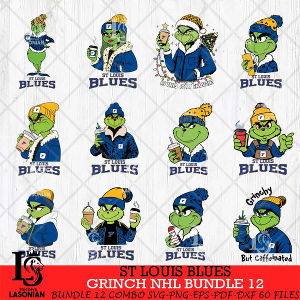 St Louis Blues Grinch NHL Bundle 12 SVG – lasoniansvg