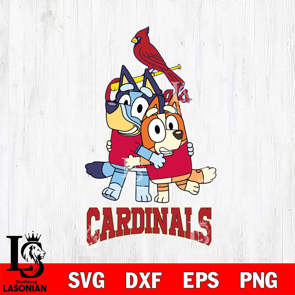 St Louis Cardinals Bluey & Bingo 12 – lasoniansvg