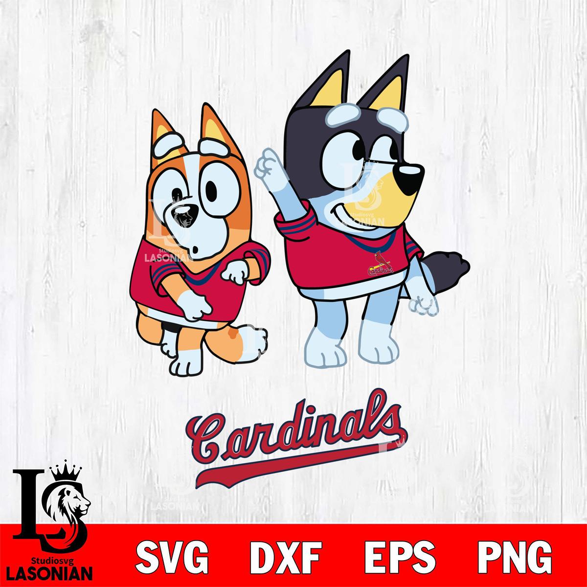 St Louis Cardinals Bluey Chilli Mode Dance – lasoniansvg