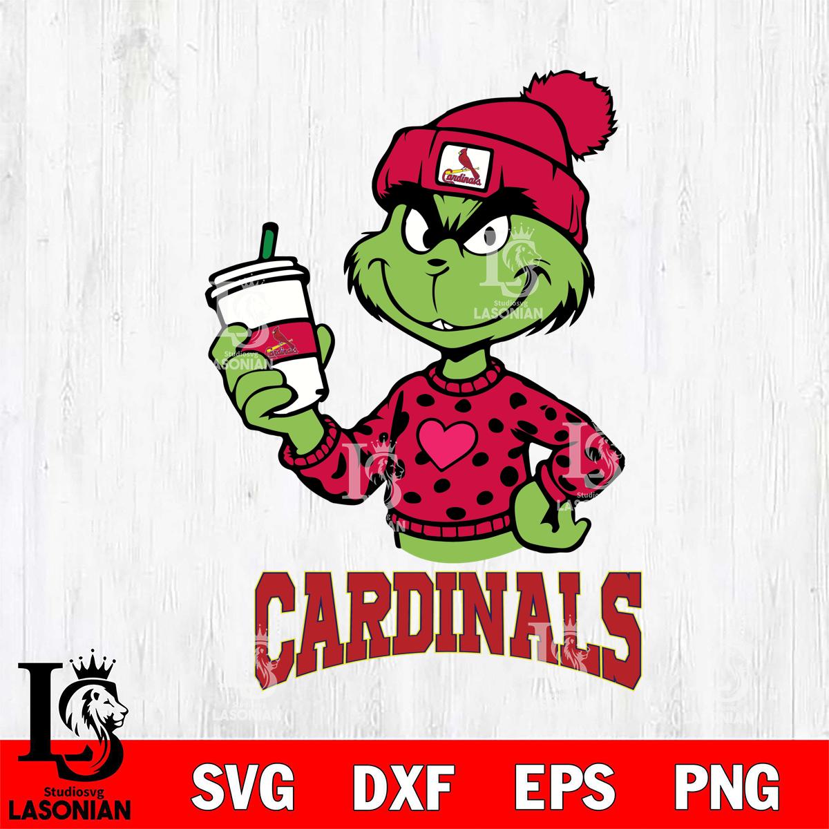 St Louis Cardinals Boujee Grinch Heart Christmas – lasoniansvg