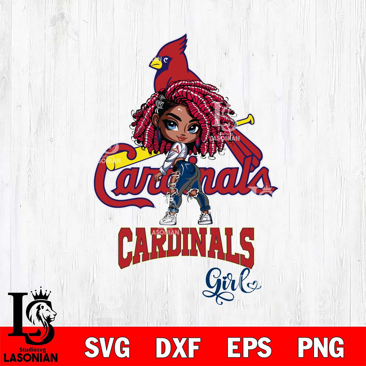 St Louis Cardinals Fan Girl – lasoniansvg