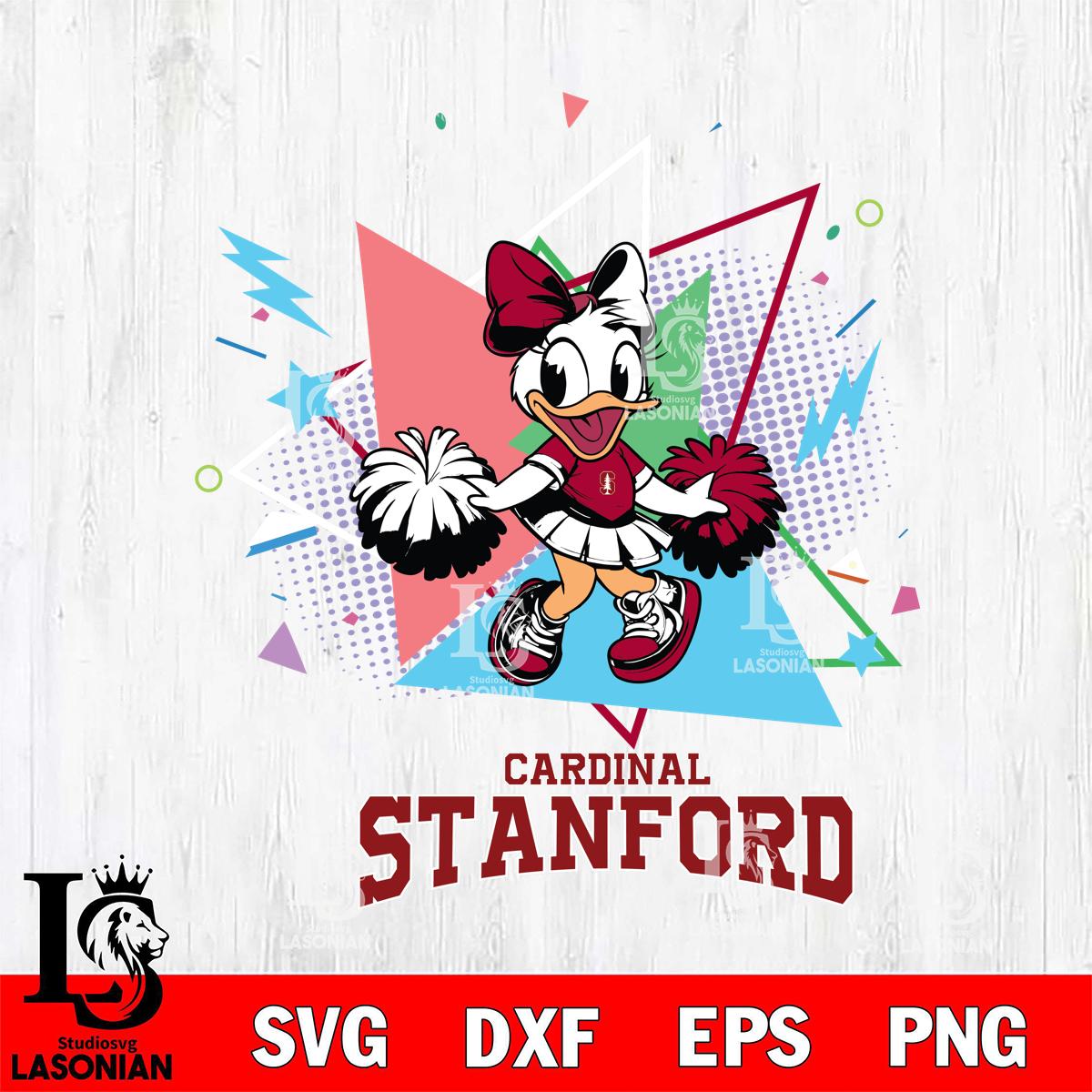 Stanford Cardinal Cute Daisy Duck Cheerleader – lasoniansvg