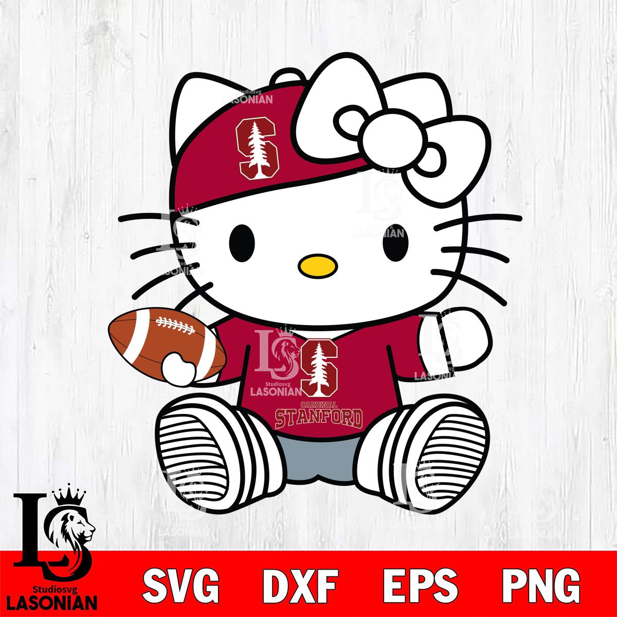 Stanford Cardinal Cute Hello Kitty Football 11 – lasoniansvg