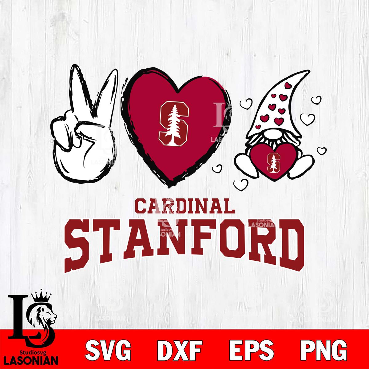 Stanford Cardinal Gnomes Peace & Love – lasoniansvg