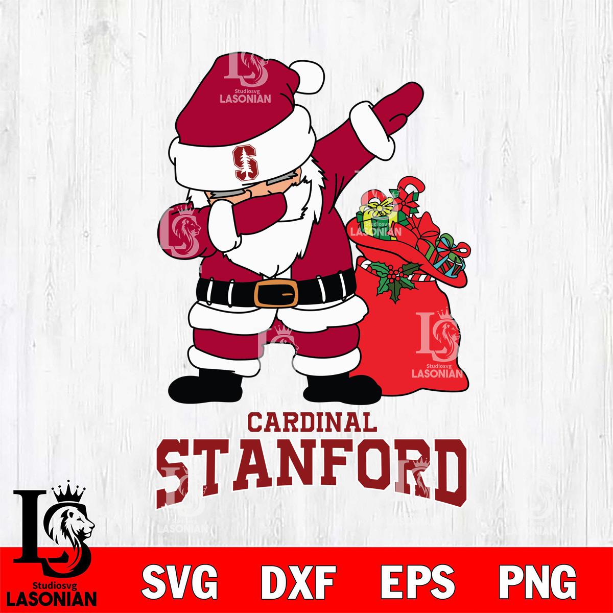 Stanford Cardinal Santa Dabbing Christmas – lasoniansvg